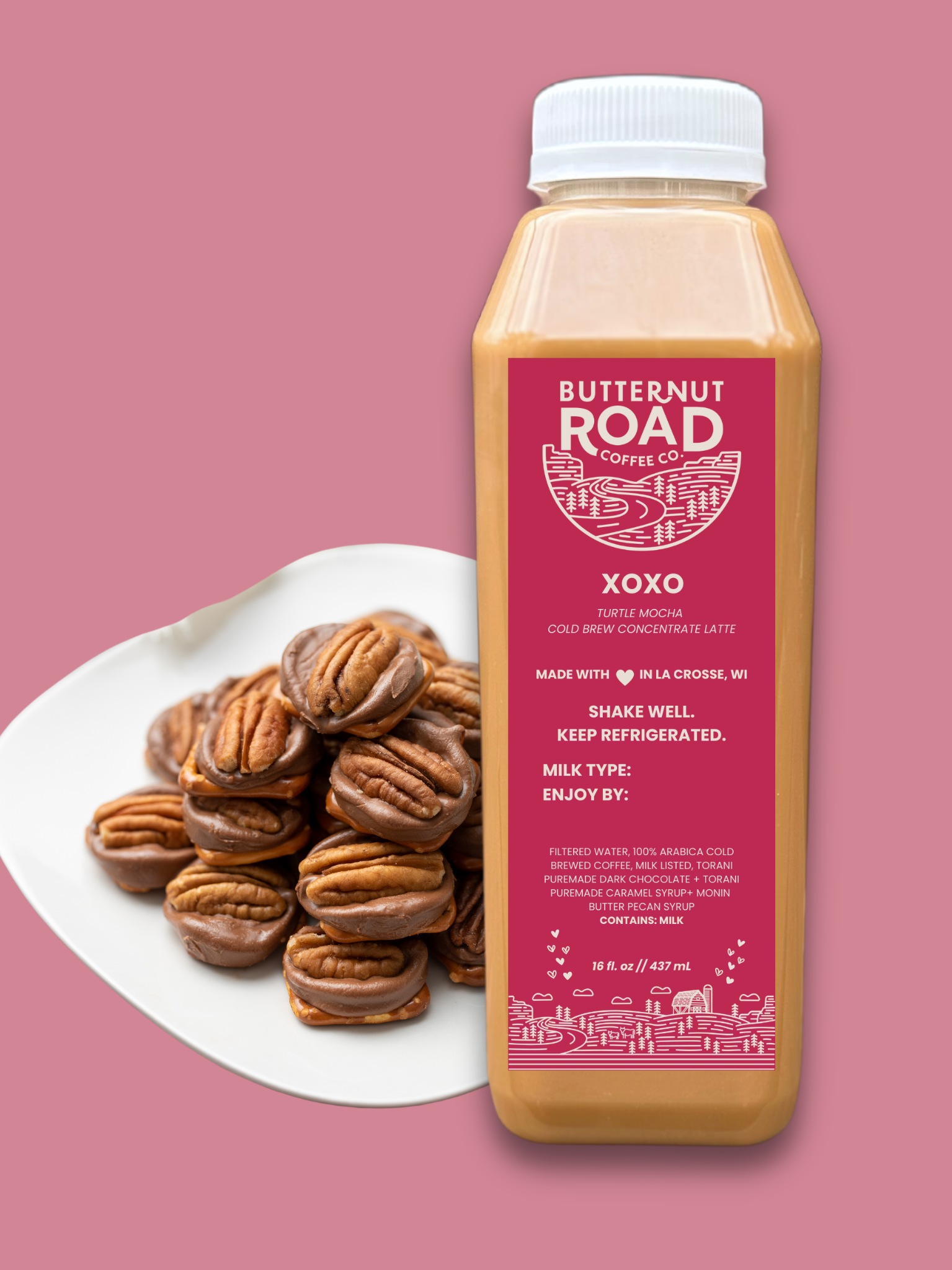 Valentine's Day Bottled Latte | Butternut Road Coffee Co. - Pop Ups!